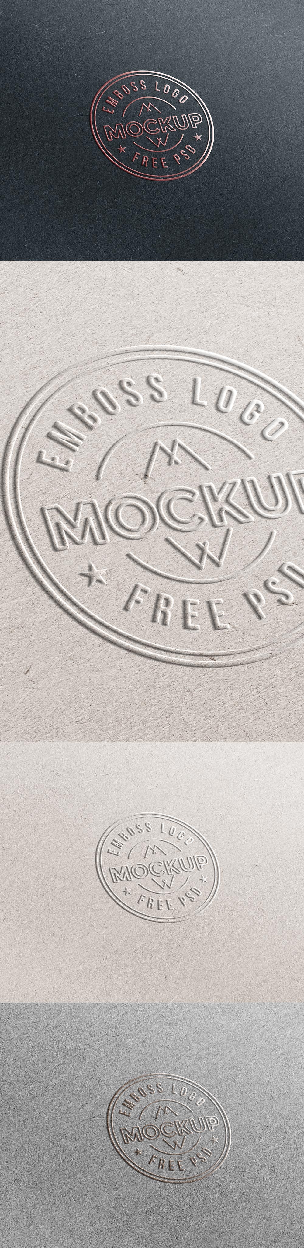 Emboss Paper Logo Mockup PSD - GraphicsFuel