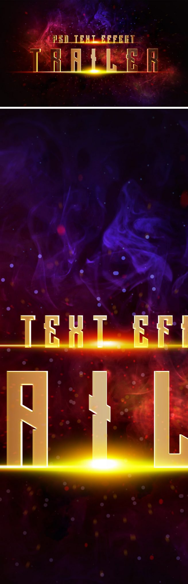 Cinematic Trailer PSD Text Effect - GraphicsFuel