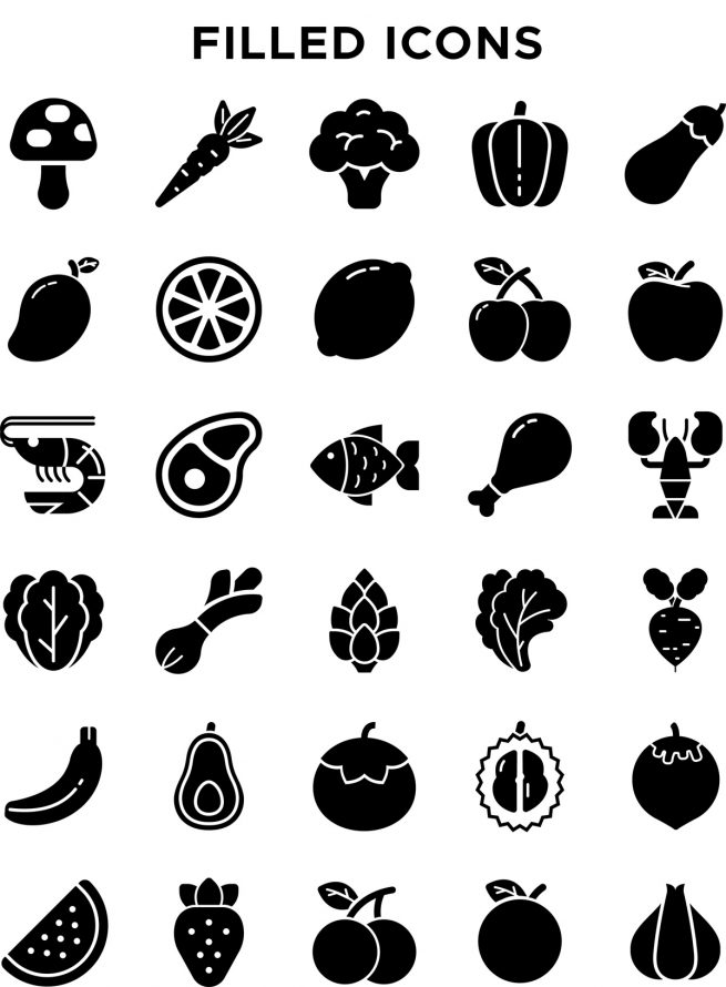 Natural Food Icons